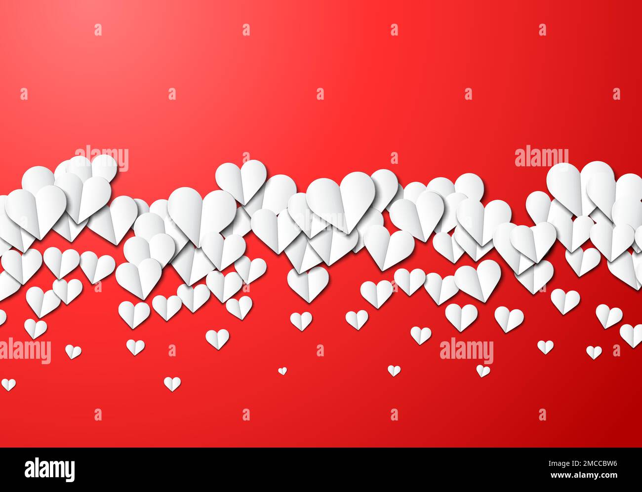 Paper hearts background for Valentine's Day greeting card design Stock ...