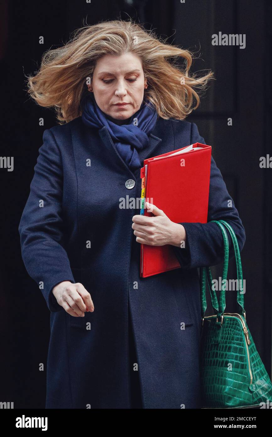 Penny Mordaunt, MP, Leader of the House of Commons, walks in Downing ...