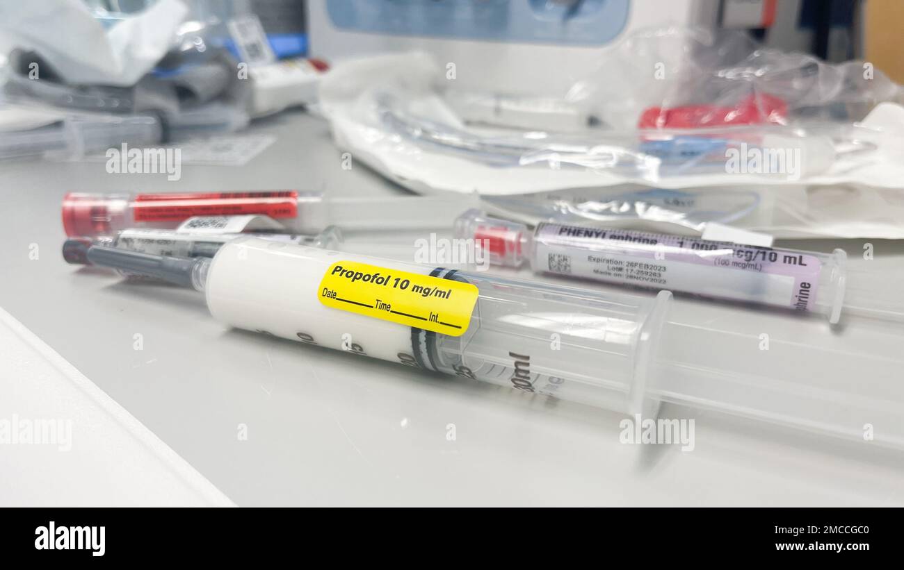 Propofol Drug Hospital setting medical anesthesia in syringe crisis ...