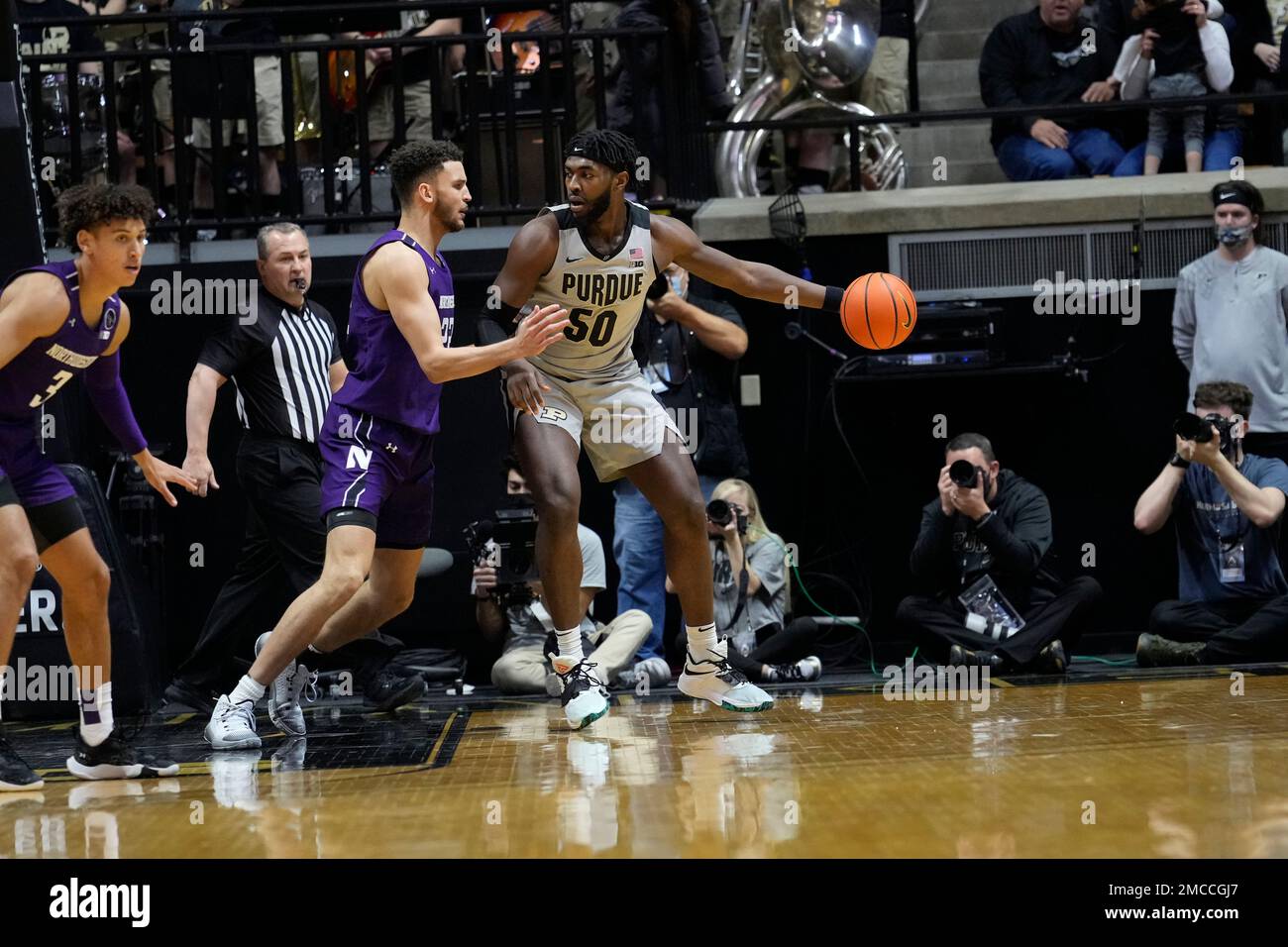 Purdue forward Trevion Williams (50) in action during an NCAA college ...