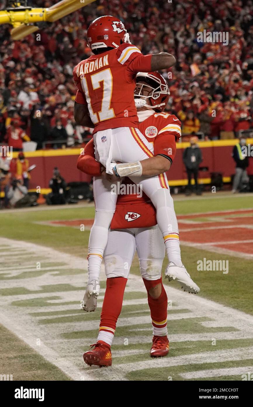 Kansas City Chiefs wide receiver Mecole Hardman (17) celebrates with ...