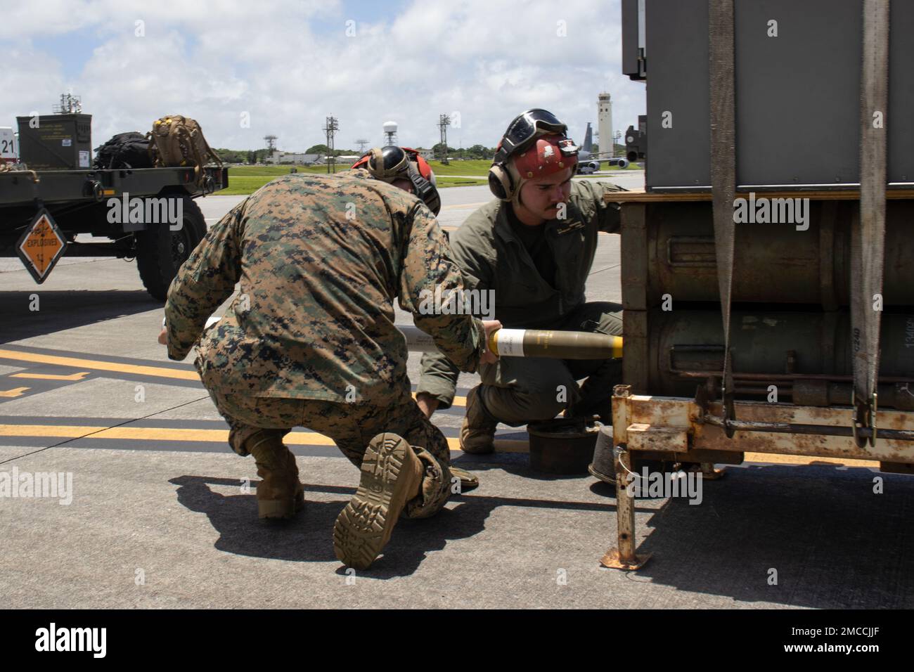 U.S. Marine Corps Cpl. Nicholas Bove, left, and Sgt. Connor Donofrio ...