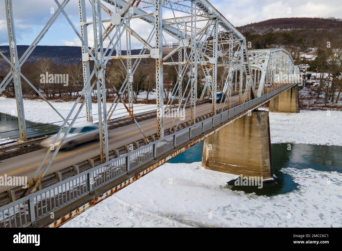 People drive on the Nanticoke/West Nanticoke Bridge in West Nanticoke ...