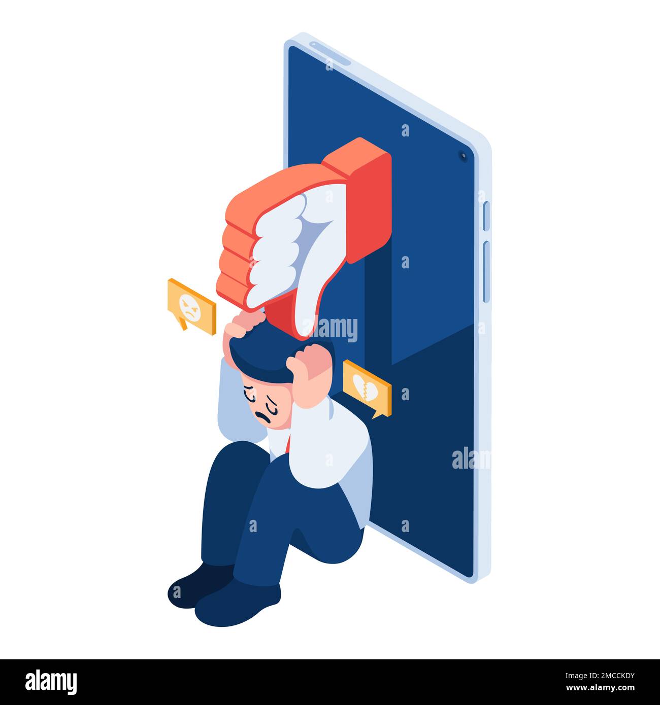 Flat 3d Isometric Isometric Businessman with Negative Criticism on ... Flat 3d Isometric Isometric Businessman with Negative Criticism on ...