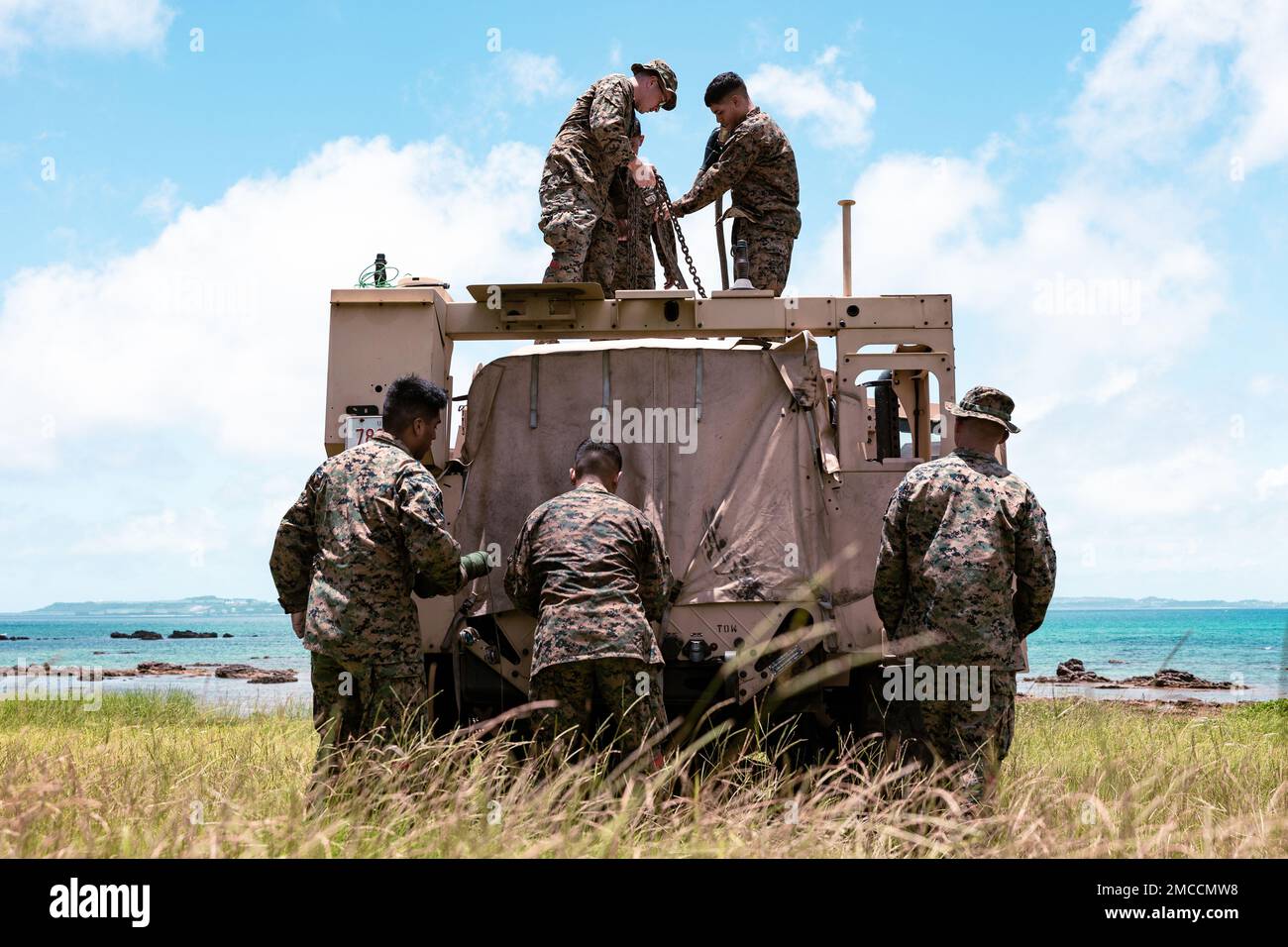 U.S. Marines with Combat Logistics Battalion 31, 31st Marine ...
