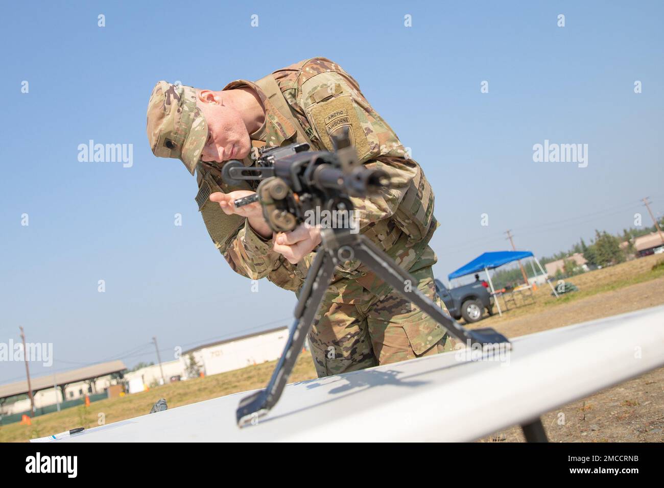 Spc. Malcolm Tillman from 1st Battlion, 501 Parachute Infantry Regiment ...
