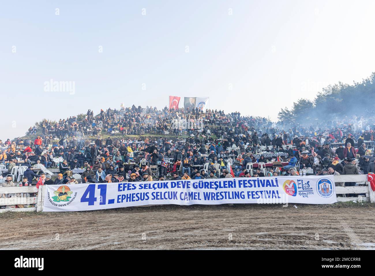 Turkey,Izmir ; 2023 January 15 ;41th Ephesus Selcuk Camel Wrestling ...