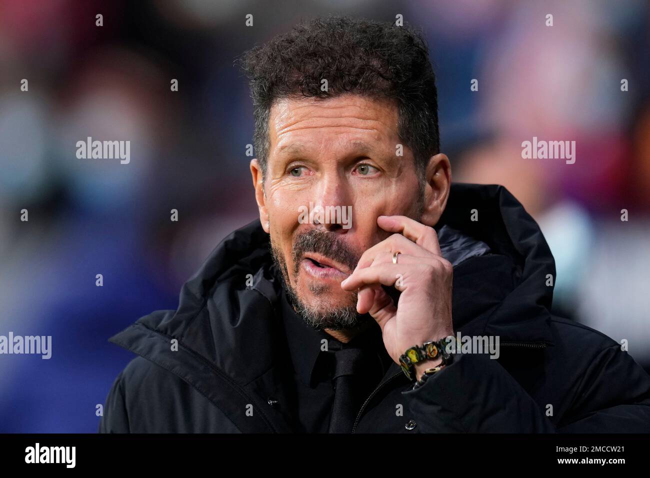 Atletico Madrid's head coach Diego Simeone waits for the start of a ...