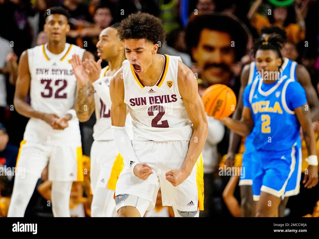 Arizona State's Austin Nunez (2) during an NCAA college basketball game ...