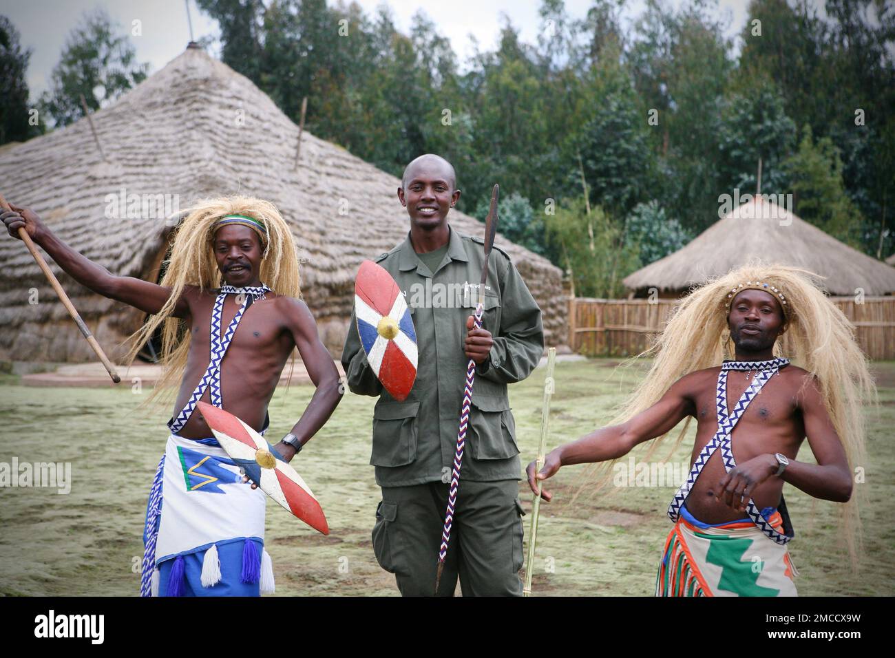 Virunga National Park Mountain Gorilla Rangers with Dancers in Rwanda ...
