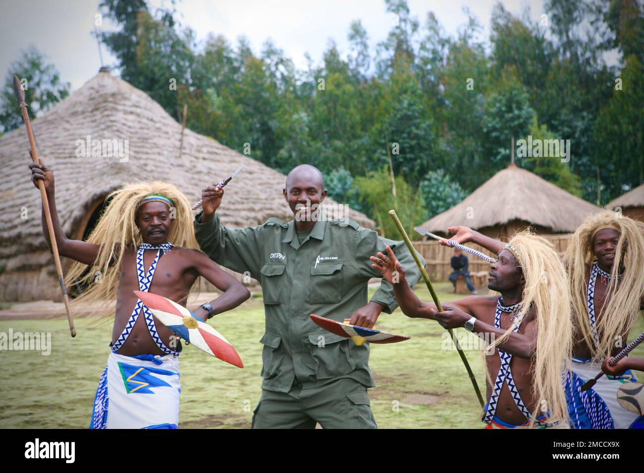 Virunga National Park Mountain Gorilla Rangers with Dancers in Rwanda ...