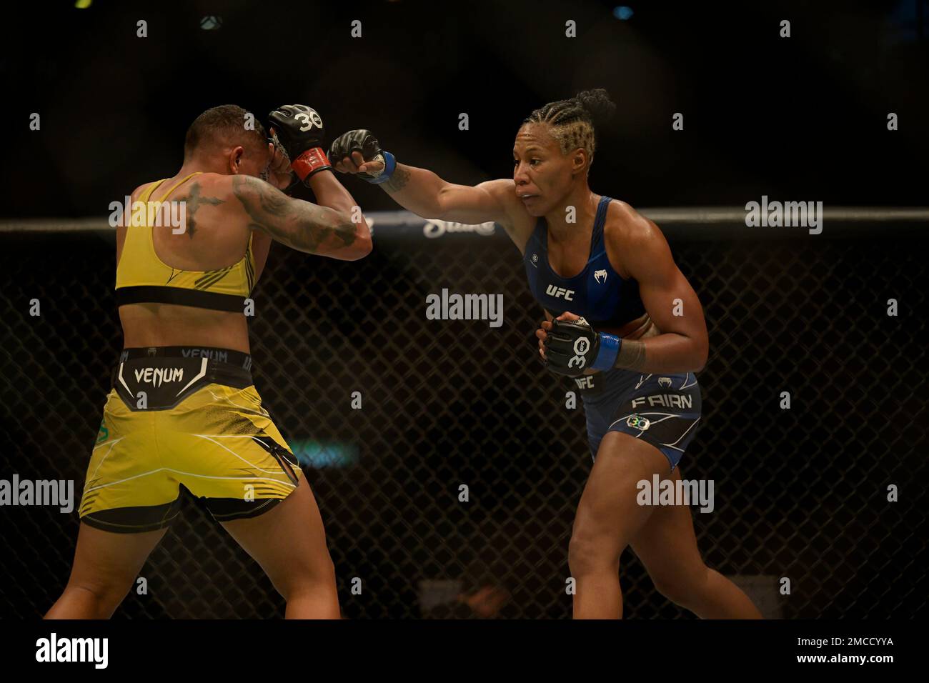 Rio De Janeiro, Brazil. 21st Jan, 2023. Josiane Nunes faces Zarah Fairn ...