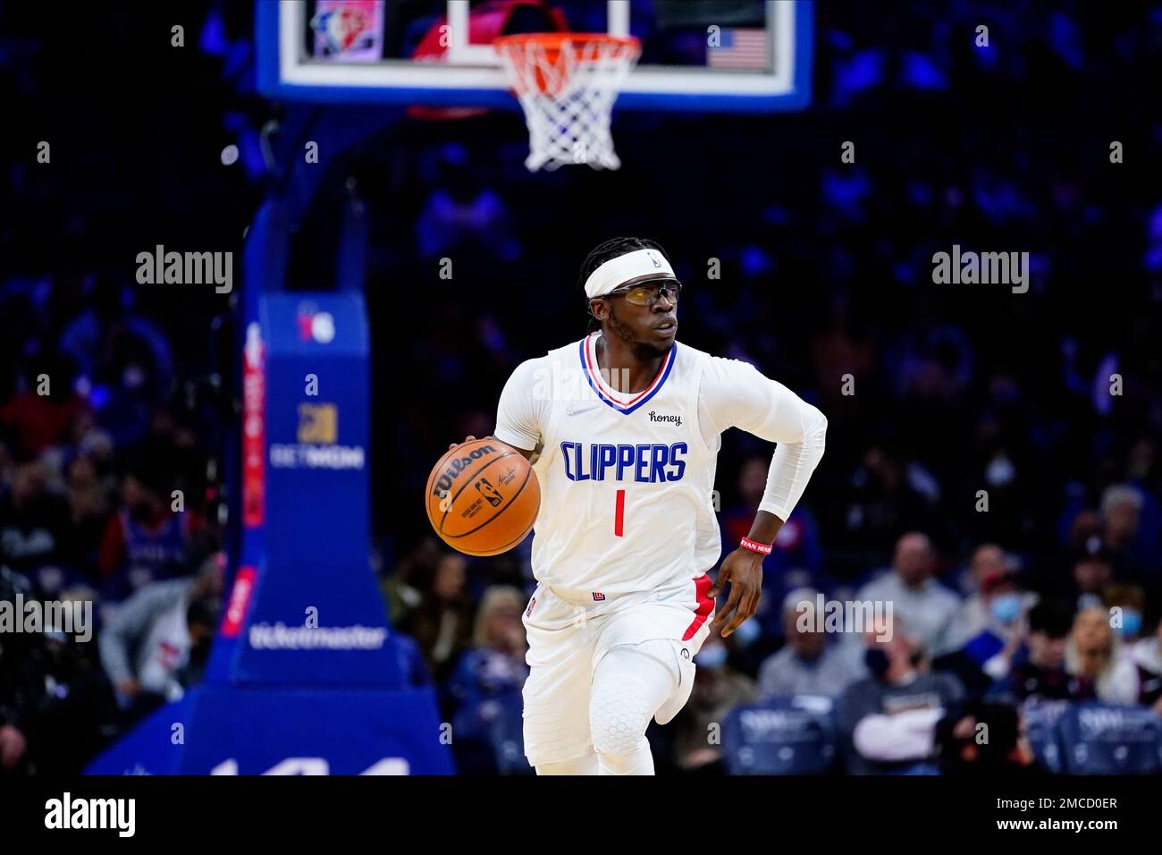 Los Angeles Clippers' Reggie Jackson plays during an NBA basketball ...
