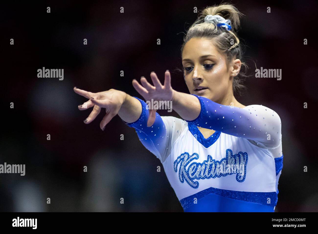 Kentucky gymnast Isabella Magnelli competes on the beam during an NCAA ...