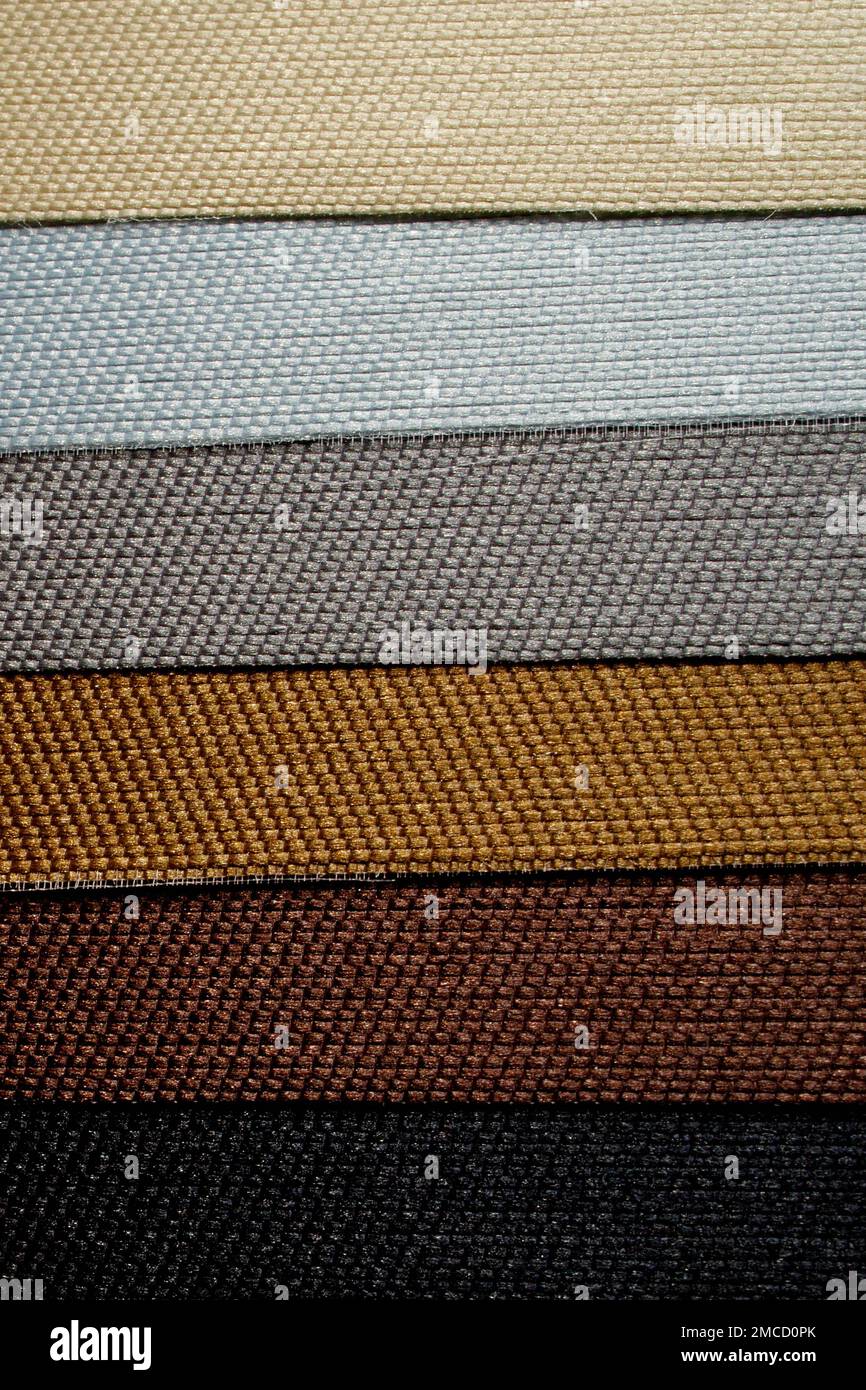 Catalog of different shades of fabric colors. Variety of color of dense ...