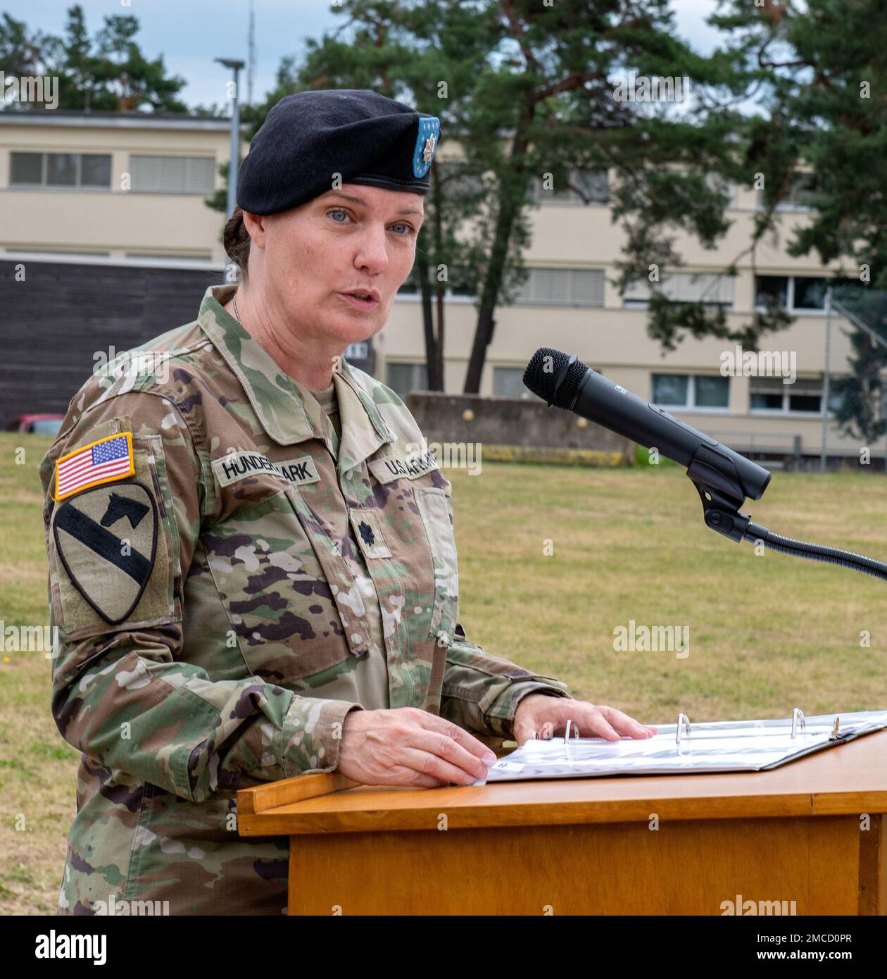 U.S. Army Julie A. Hundertmark, outgoing 512th Field Hospital commander ...