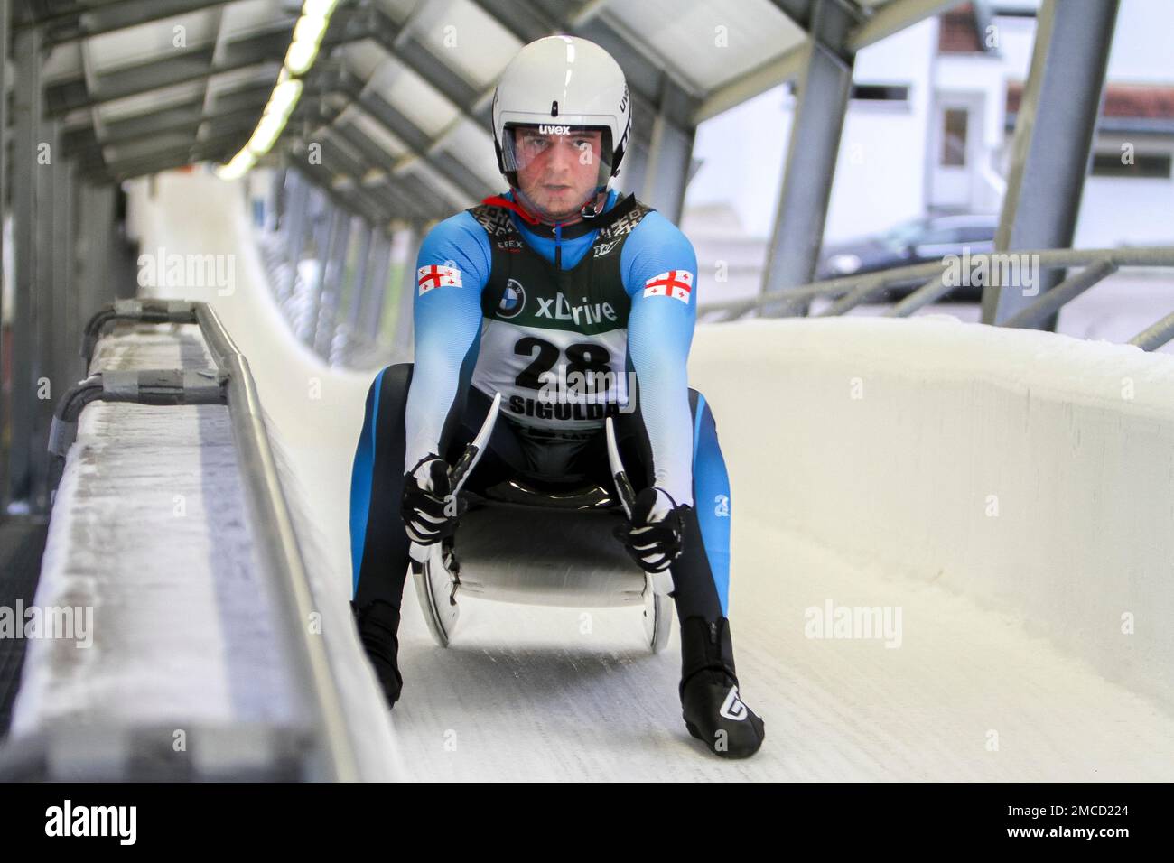 Saba Kumaritashvili of Georgia poses for a photo before speeding down ...