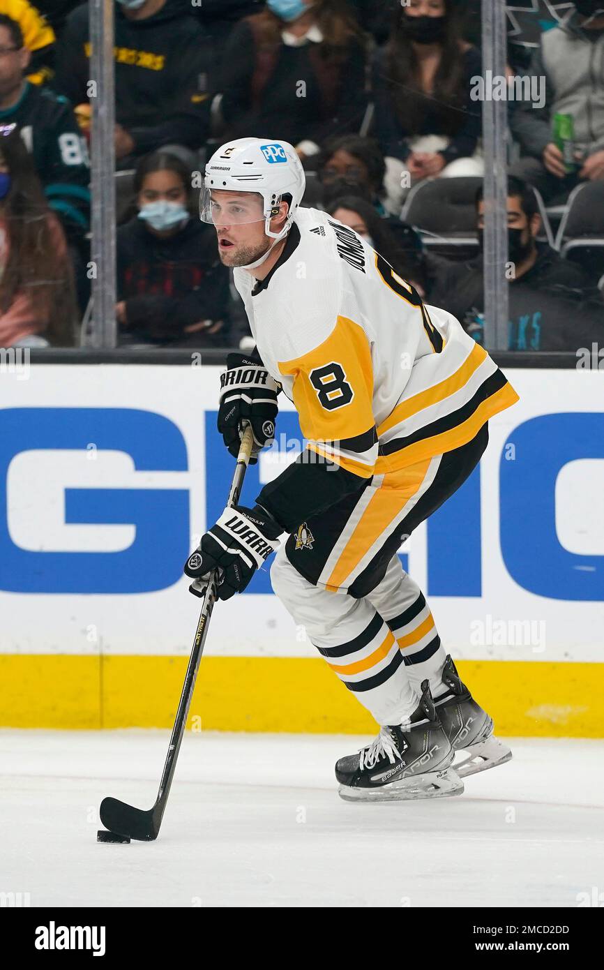 Pittsburgh Penguins defenseman Brian Dumoulin (8) against the San Jose ...