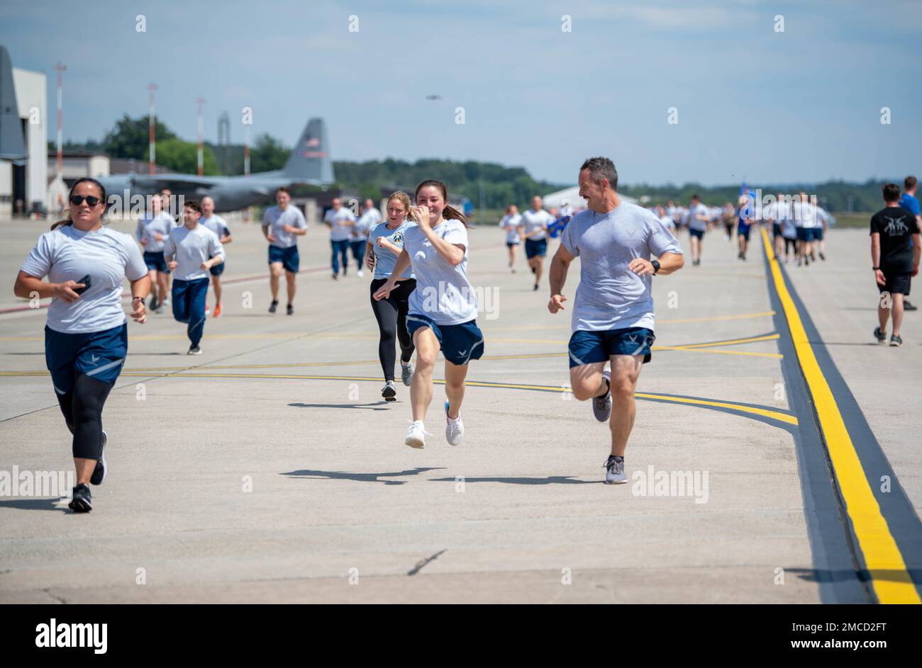 Members of the 86th Airlift Wing celebrate Ramstein Air Base’s 70th ...