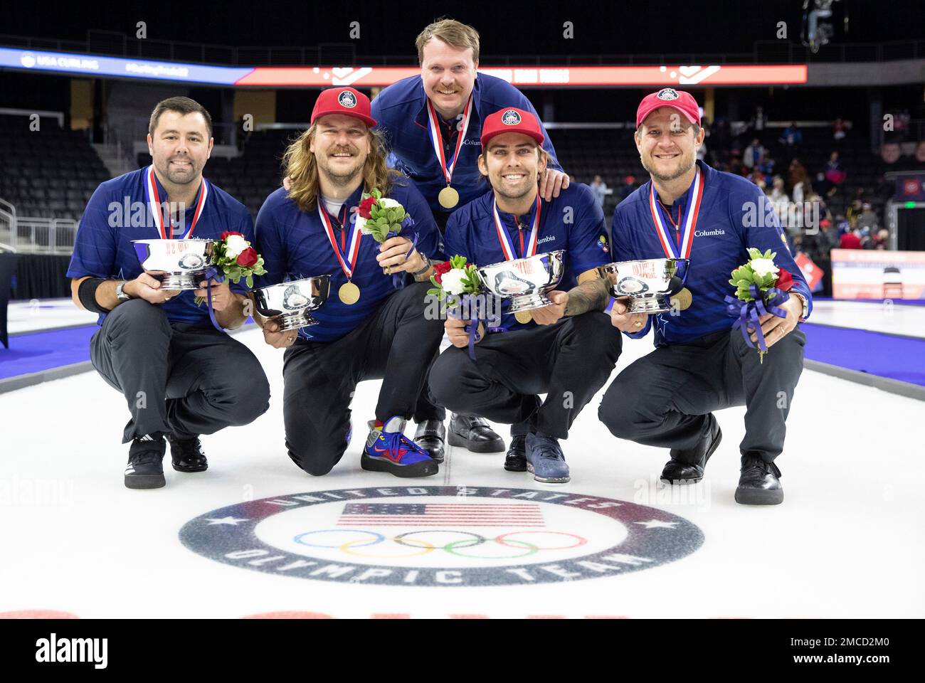 From left, Team Shuster's John Landsteiner, Matt Hamilton, coach Sean ...