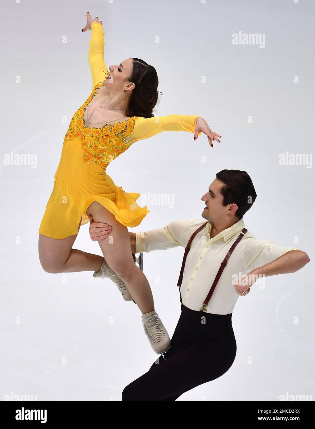 Marie-Jade Lauriault and Romain le Gac of Canada perform their ice ...