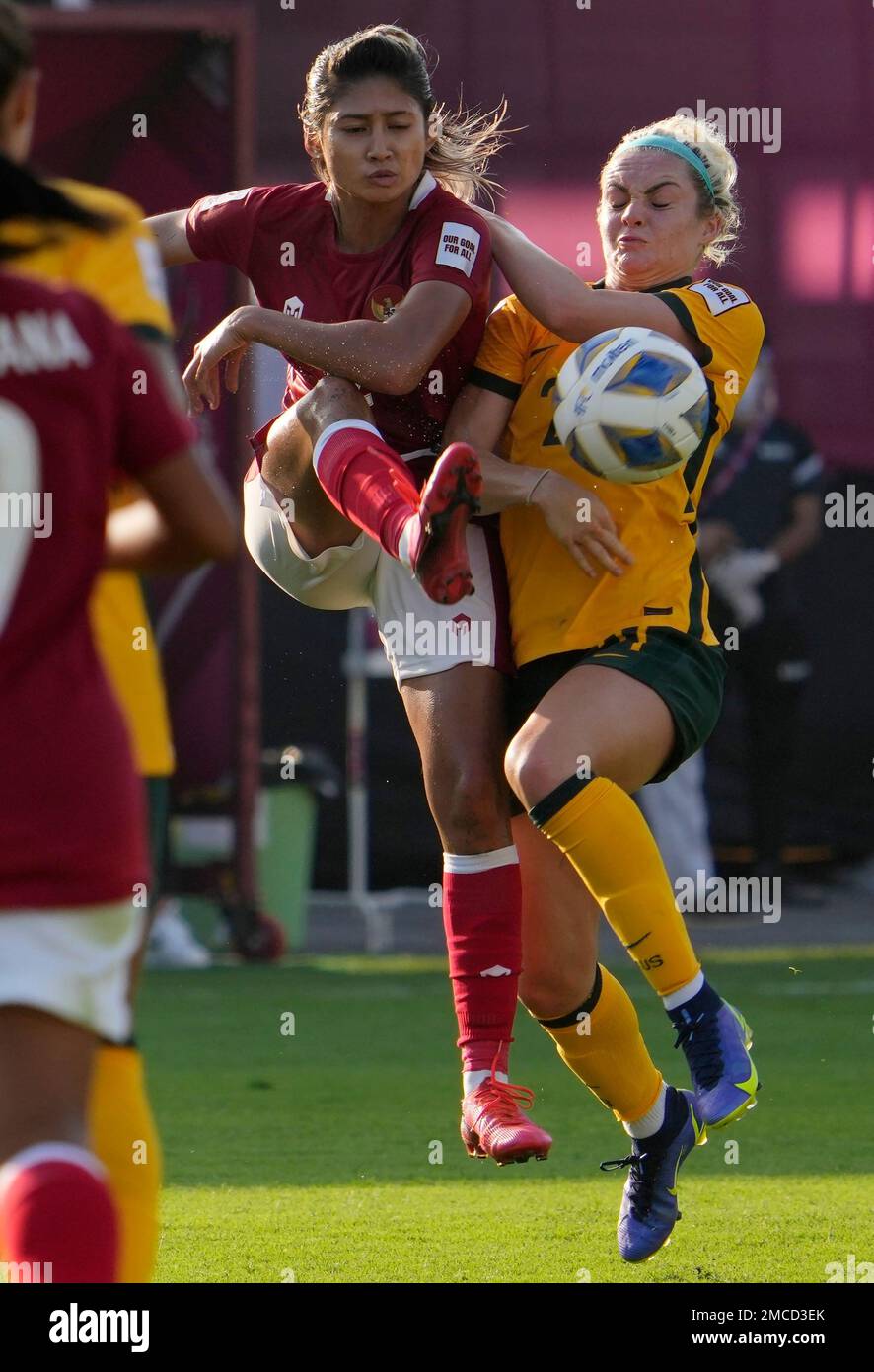 Australia's Ellie Carpenter fights for the ball during the AFC Women's ...