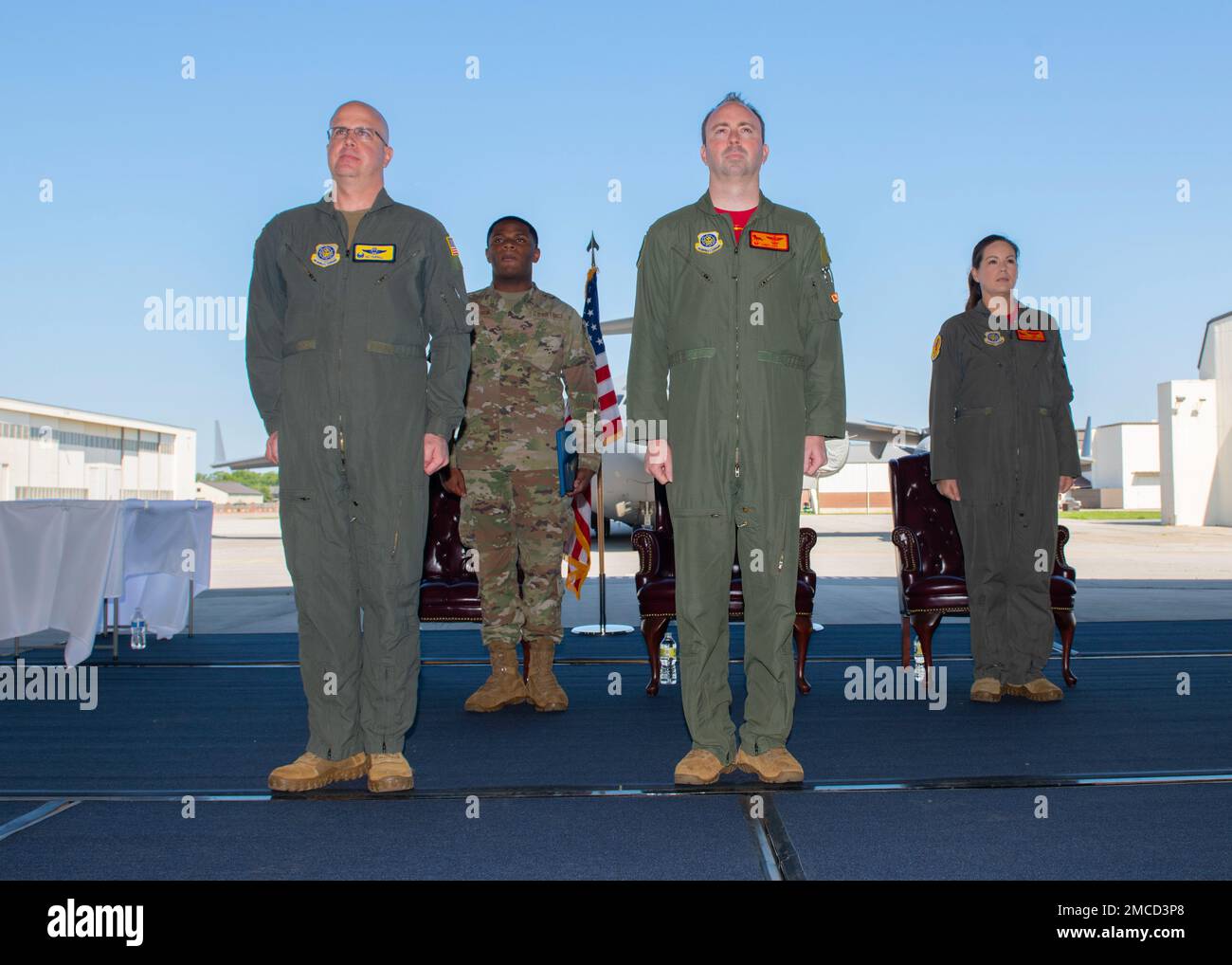 The official party prepares for the medal presentation at the 16th ...