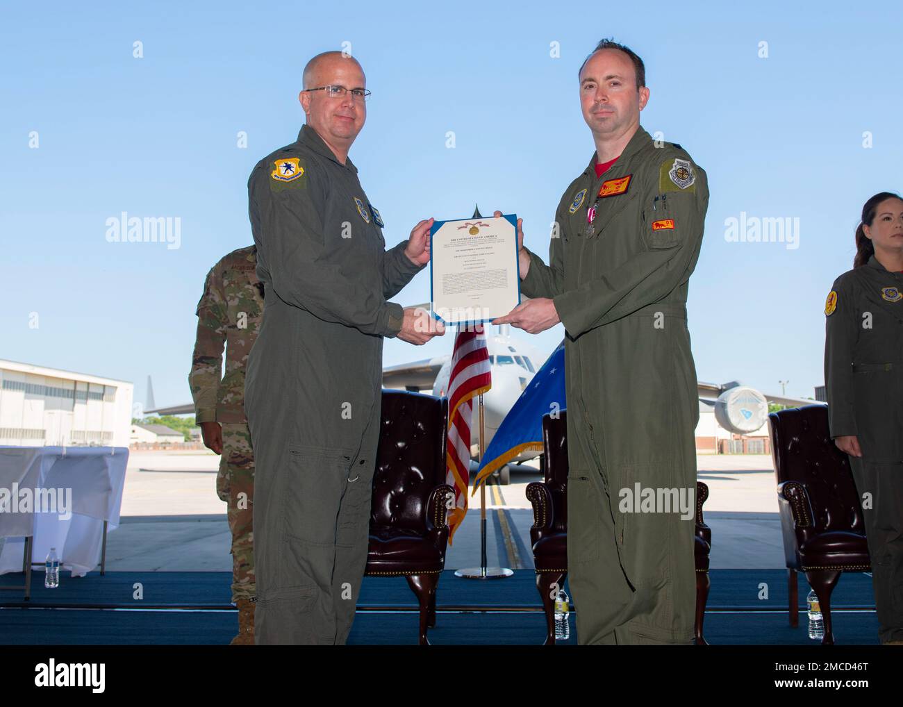 U.S. Air Force Col. Patrick Farrell, 437th Operations Group commander ...
