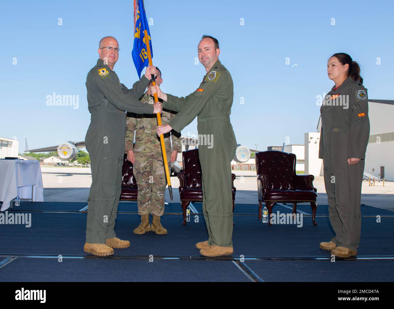 U.S. Air Force Col. Patrick Farrell, 437th Operations Group commander ...