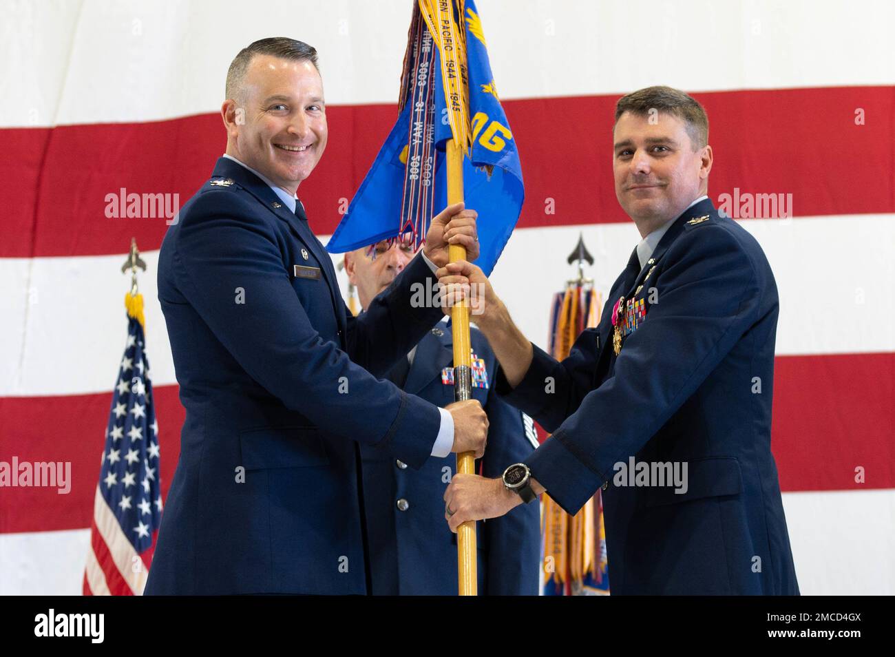 U.S. Air Force Col. Bradley Stevens, 375th Operations Group outgoing ...