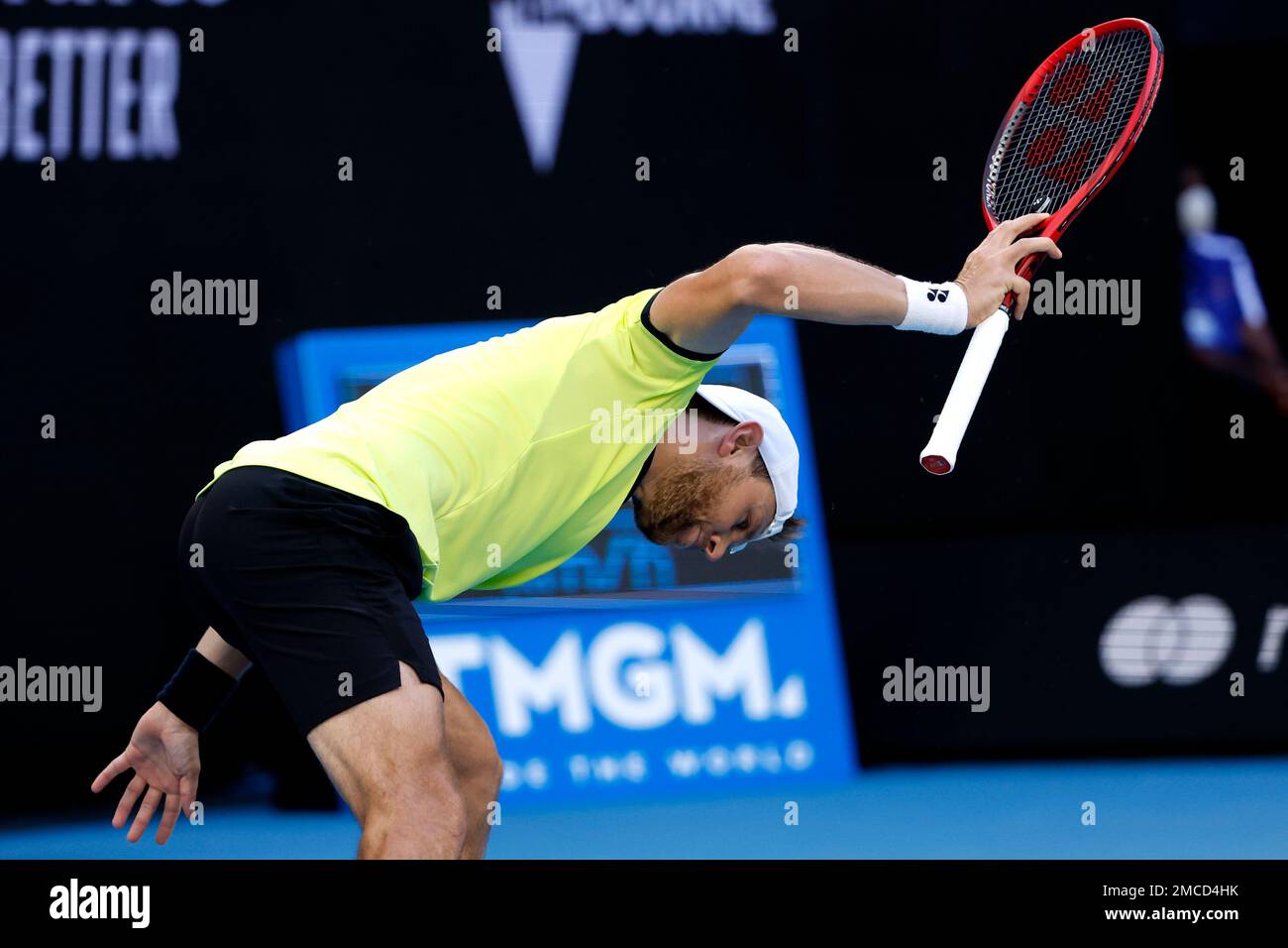 Radu Albot of Moldova reacts in frustration during his third round ...