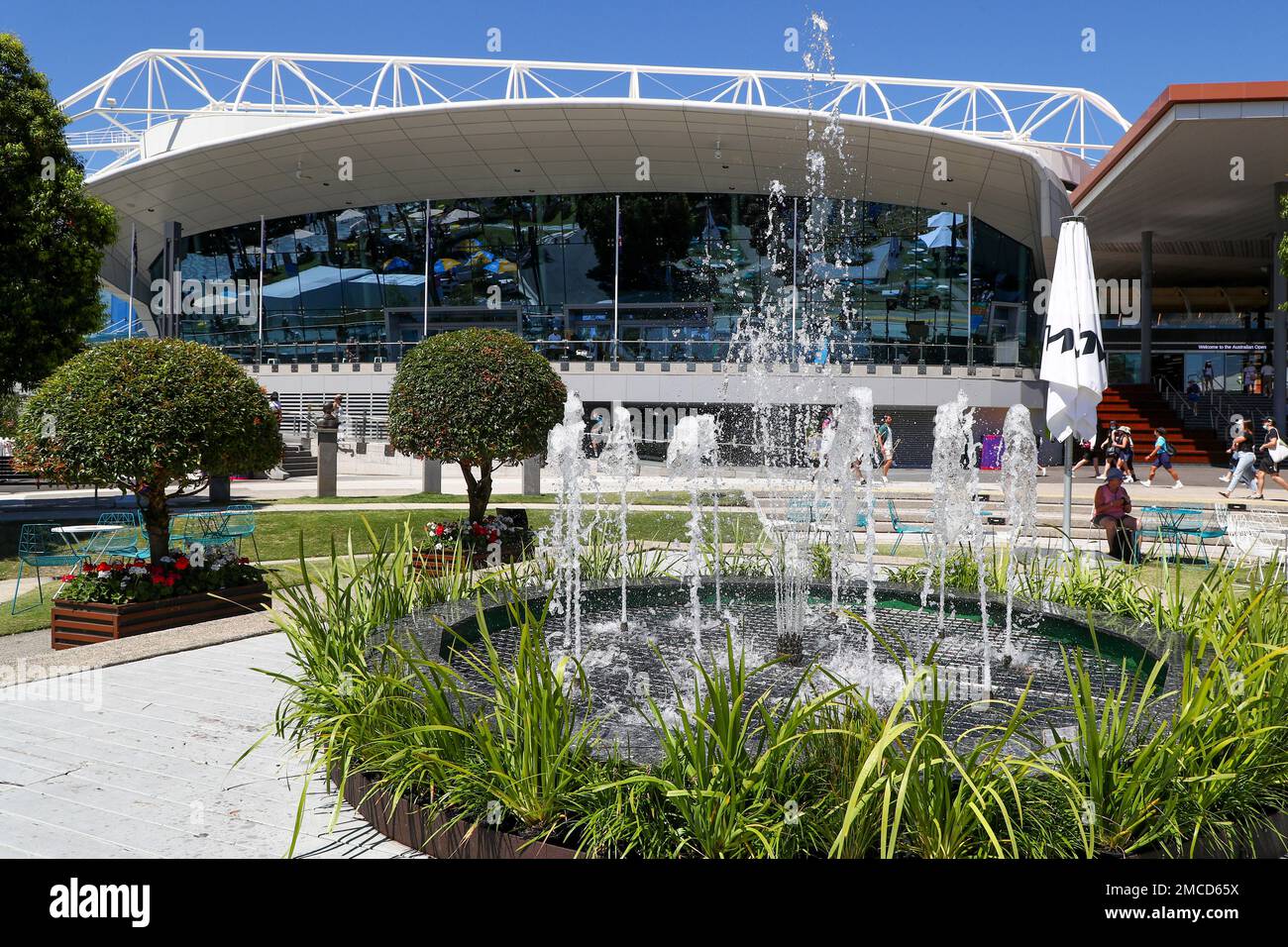 A general view of Rod Laver Arena at Melbourne Park venue for the ...