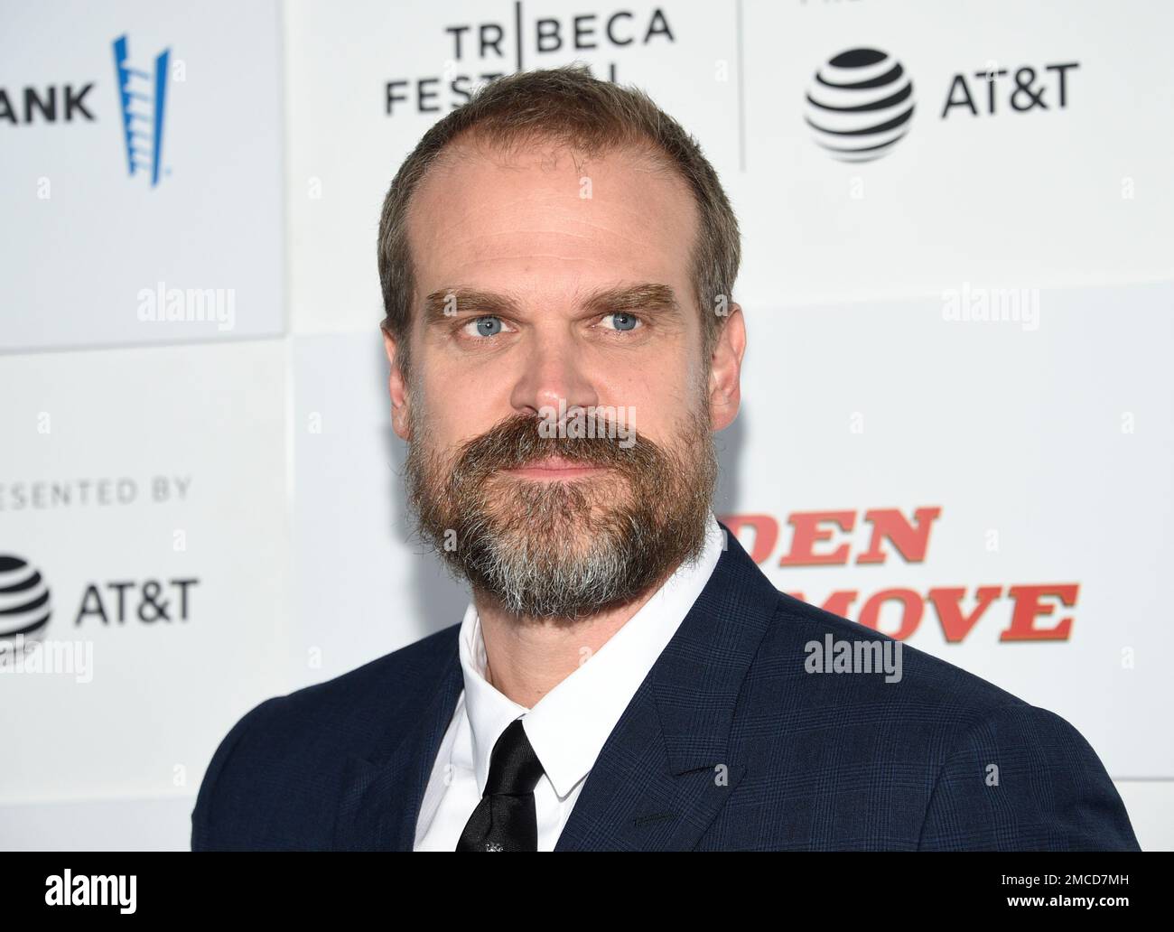 Actor David Harbour attends the "No Sudden Move" premiere during the ...
