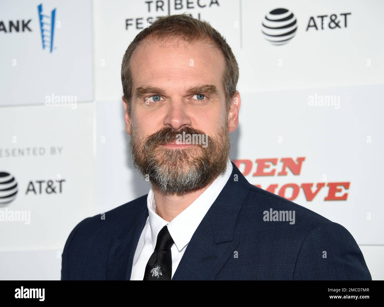 Actor David Harbour attends the "No Sudden Move" premiere during the ...