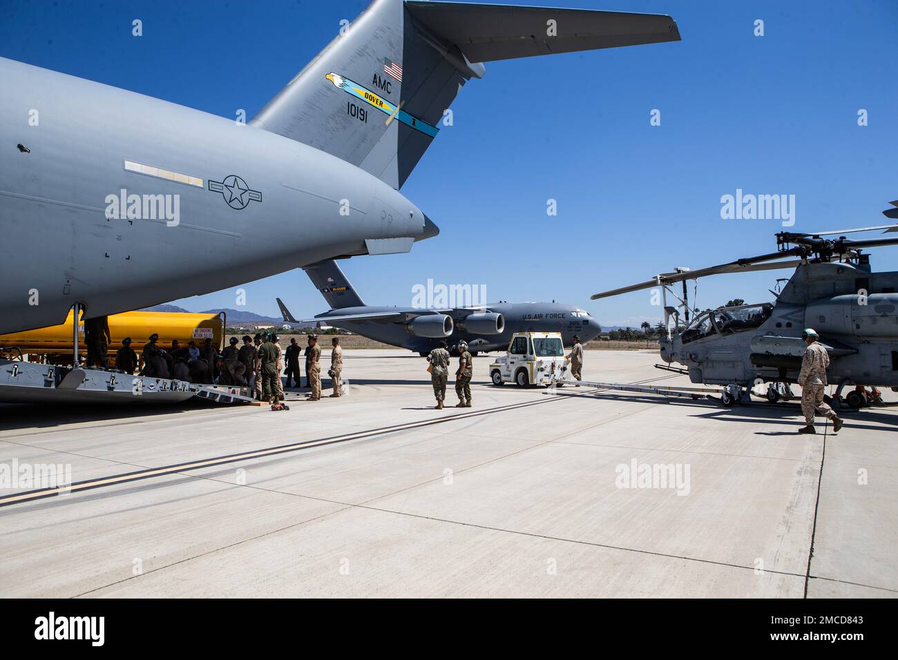 U.S. Marines with Marine Light Attack Helicopter Squadron (HMLA) 267 ...