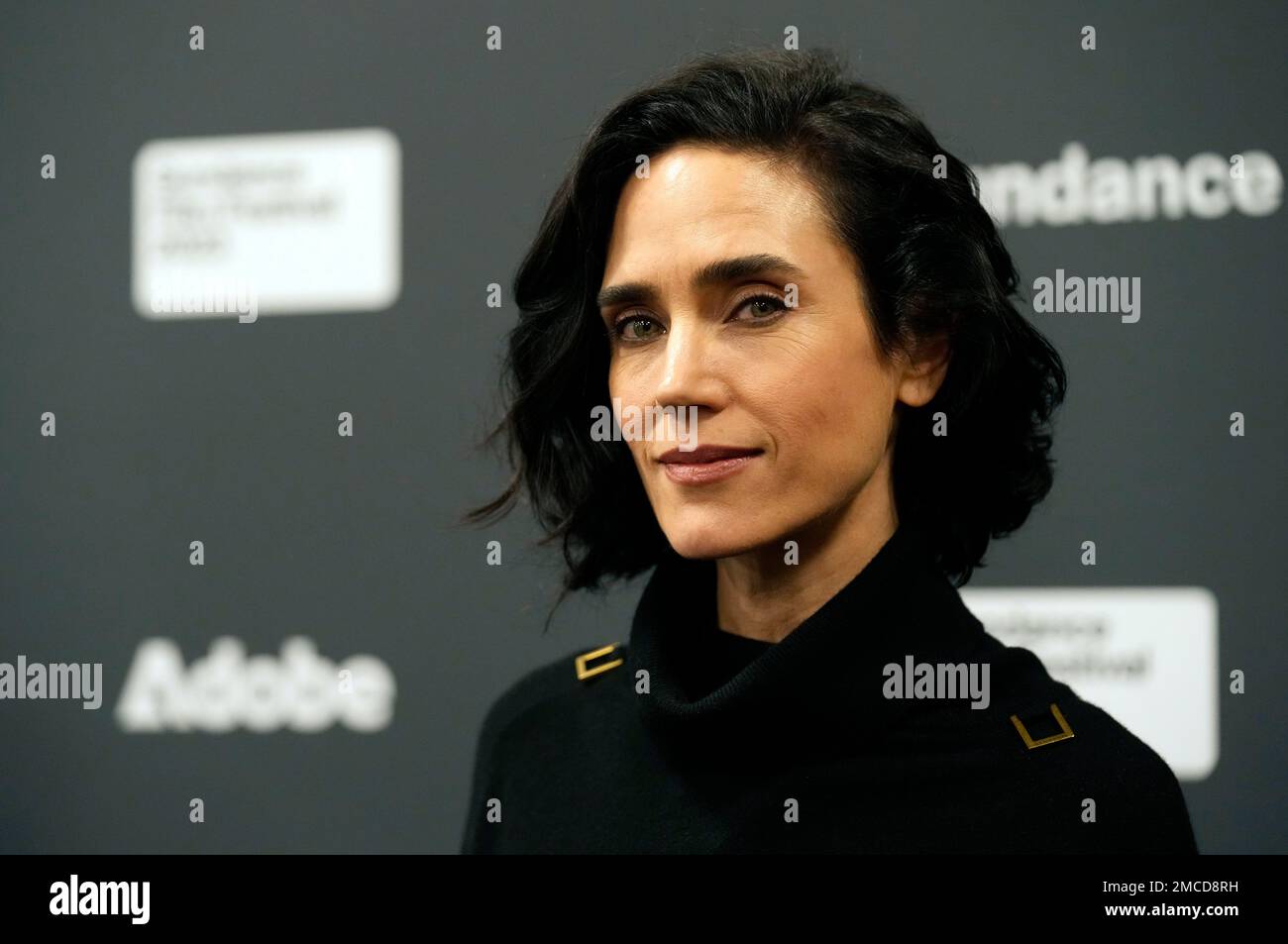 Jennifer Connelly poses at the premiere of the film "Bad Behaviour" at ...