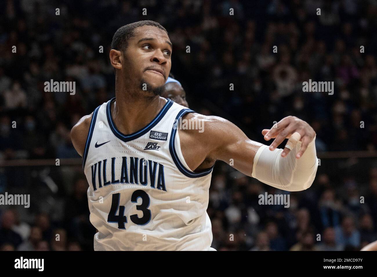 Villanova forward Eric Dixon (43) during an NCAA college basketball ...