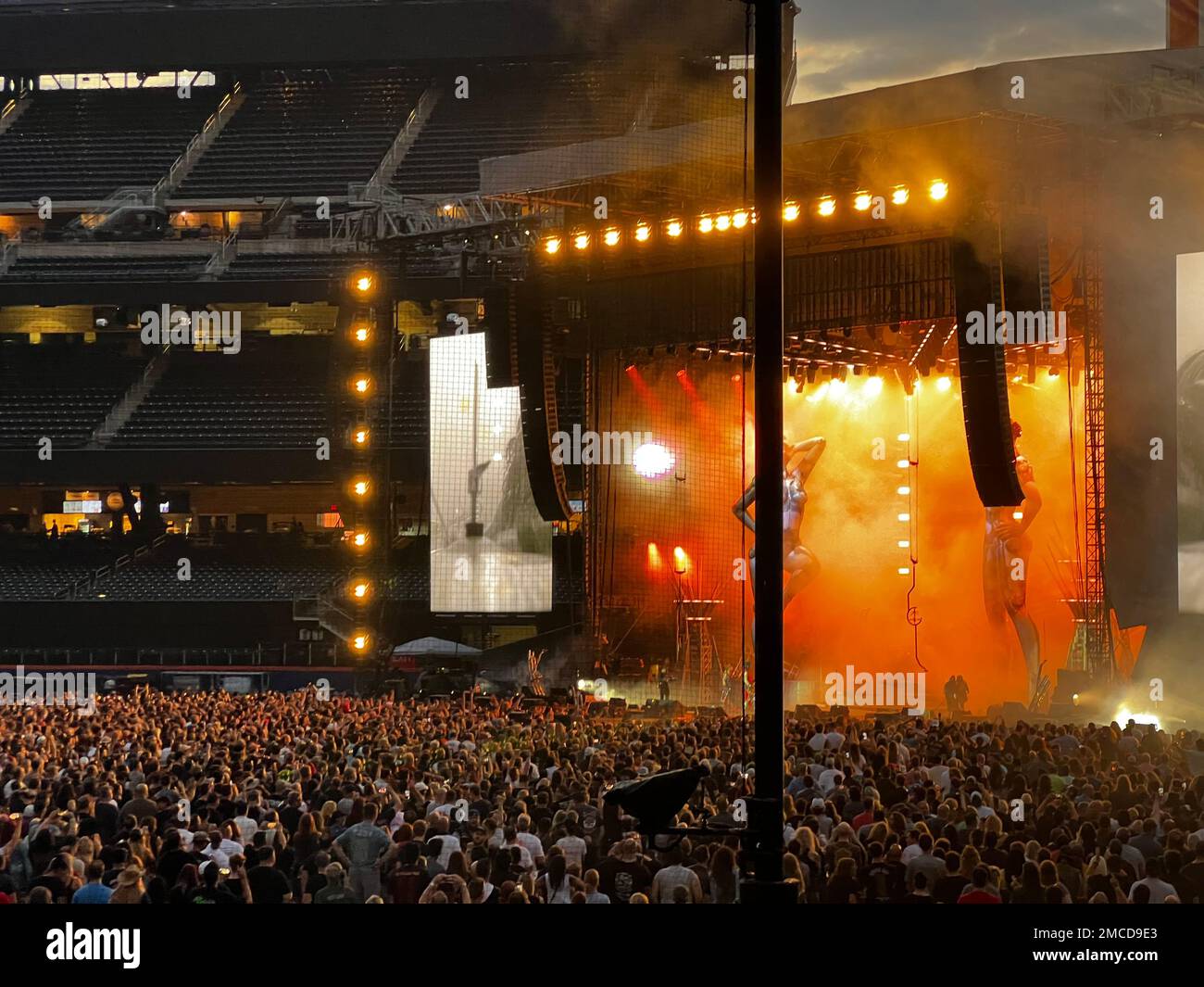 A crowd having fan during a concert Stock Photo - Alamy