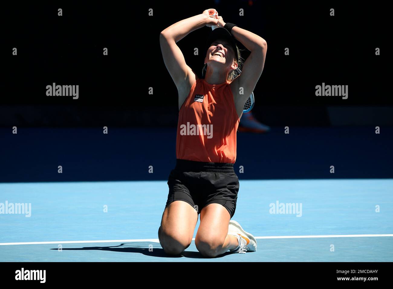 Maddison Inglis of Australia reacts after defeating Hailey Baptiste of ...