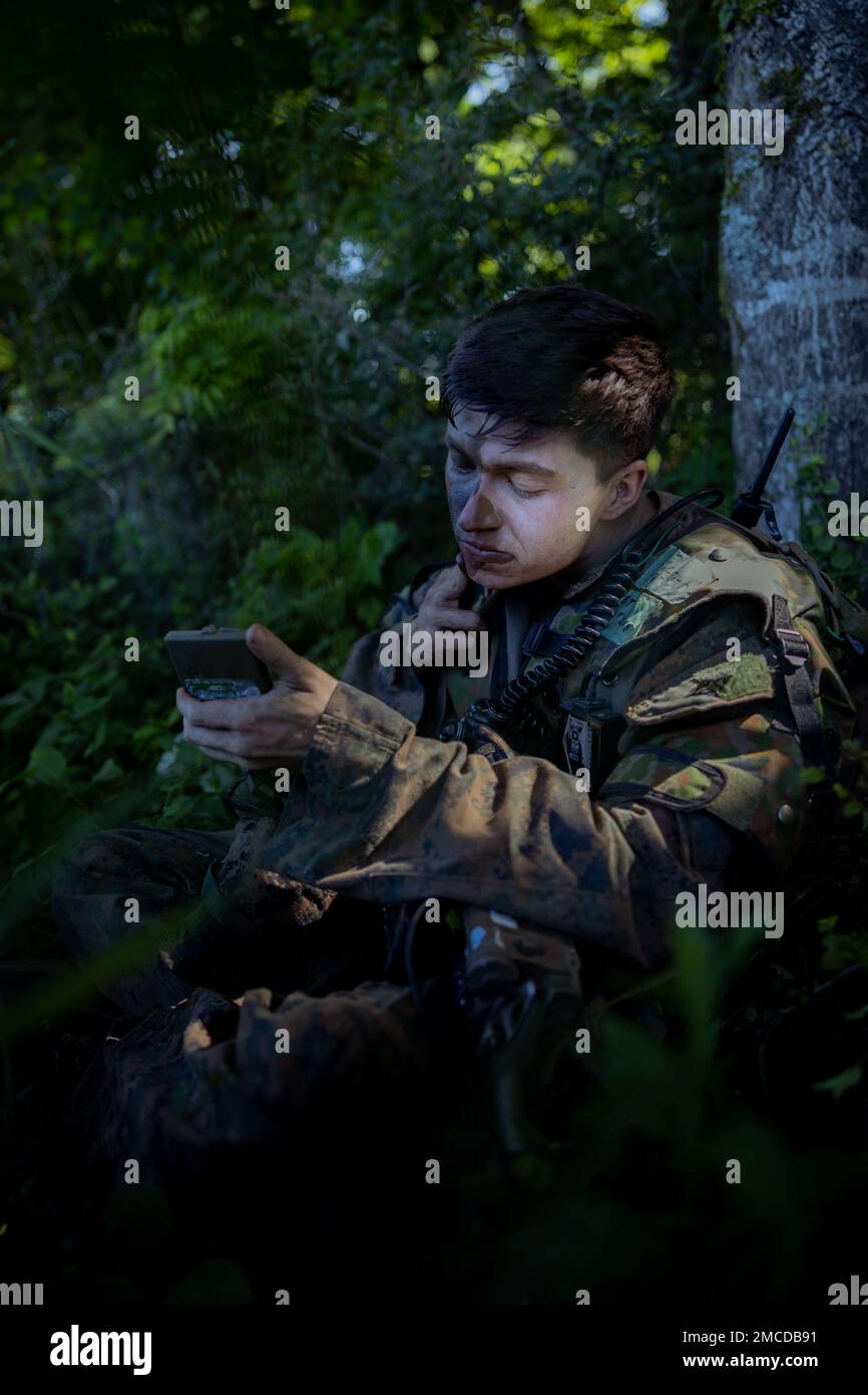 U.S. Marine Corps Sgt. Alex Steward, an anti-tank missile gunner with ...