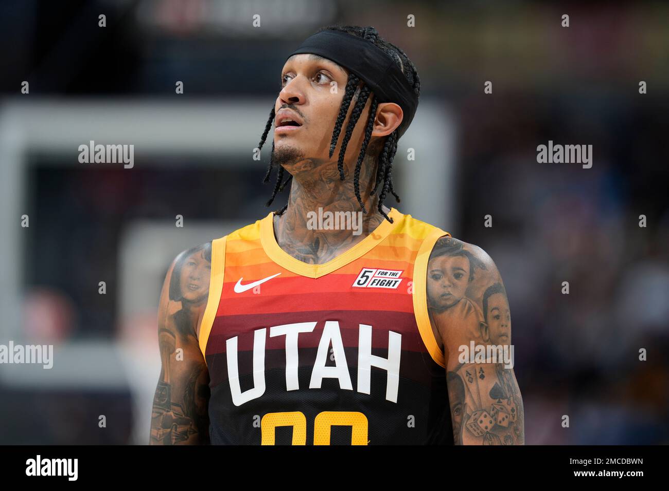 Utah Jazz guard Jordan Clarkson (00) in the second half of an NBA ...