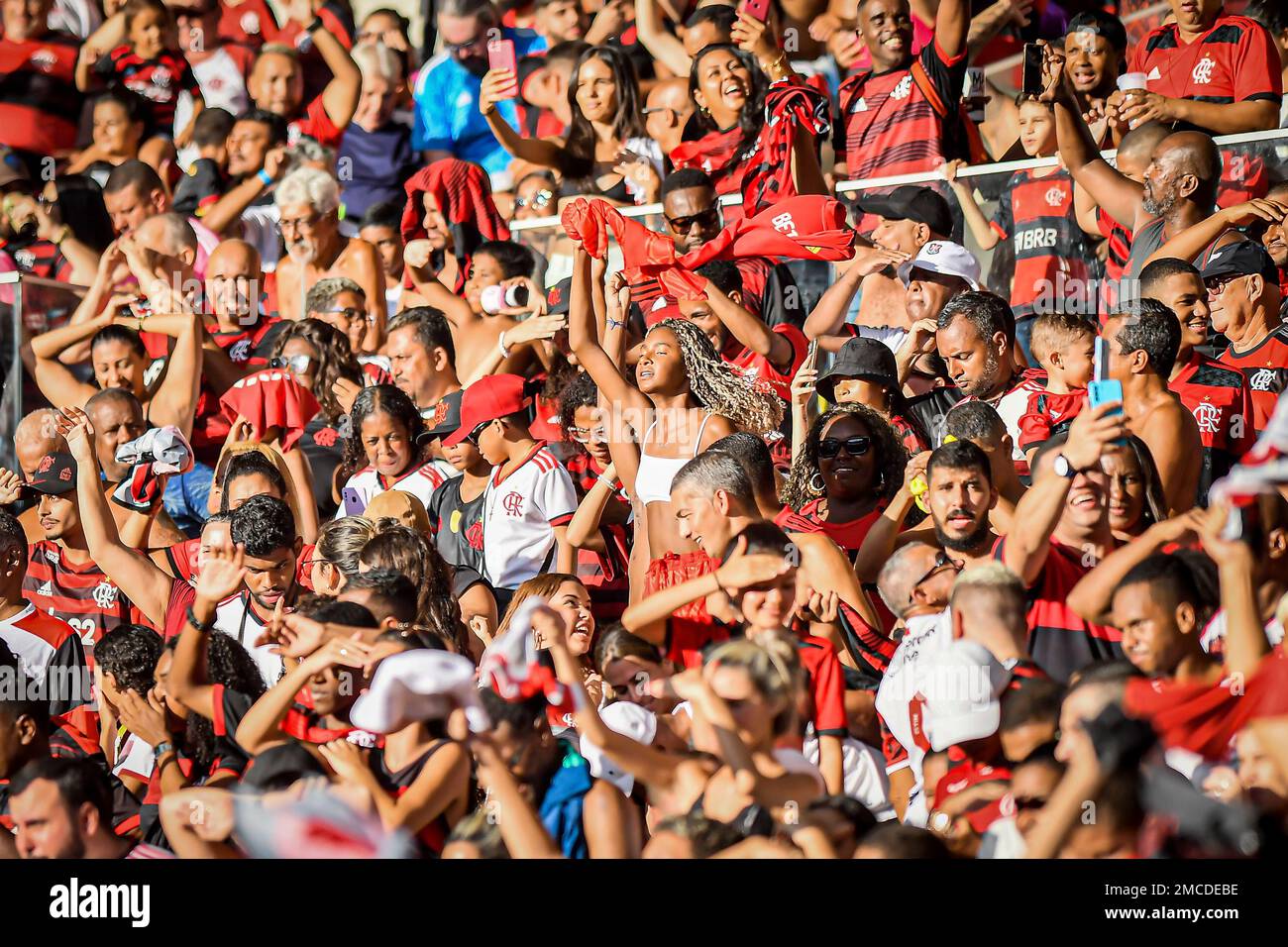Rio De Janeiro, Brazil. 21st Jan, 2023. Estadio Maracana Flamengo fans ...
