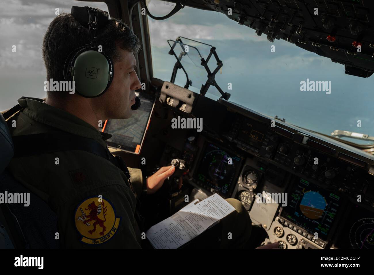 U.S. Air Force Maj. David Larson, a C-17 Globemaster III pilot assigned ...