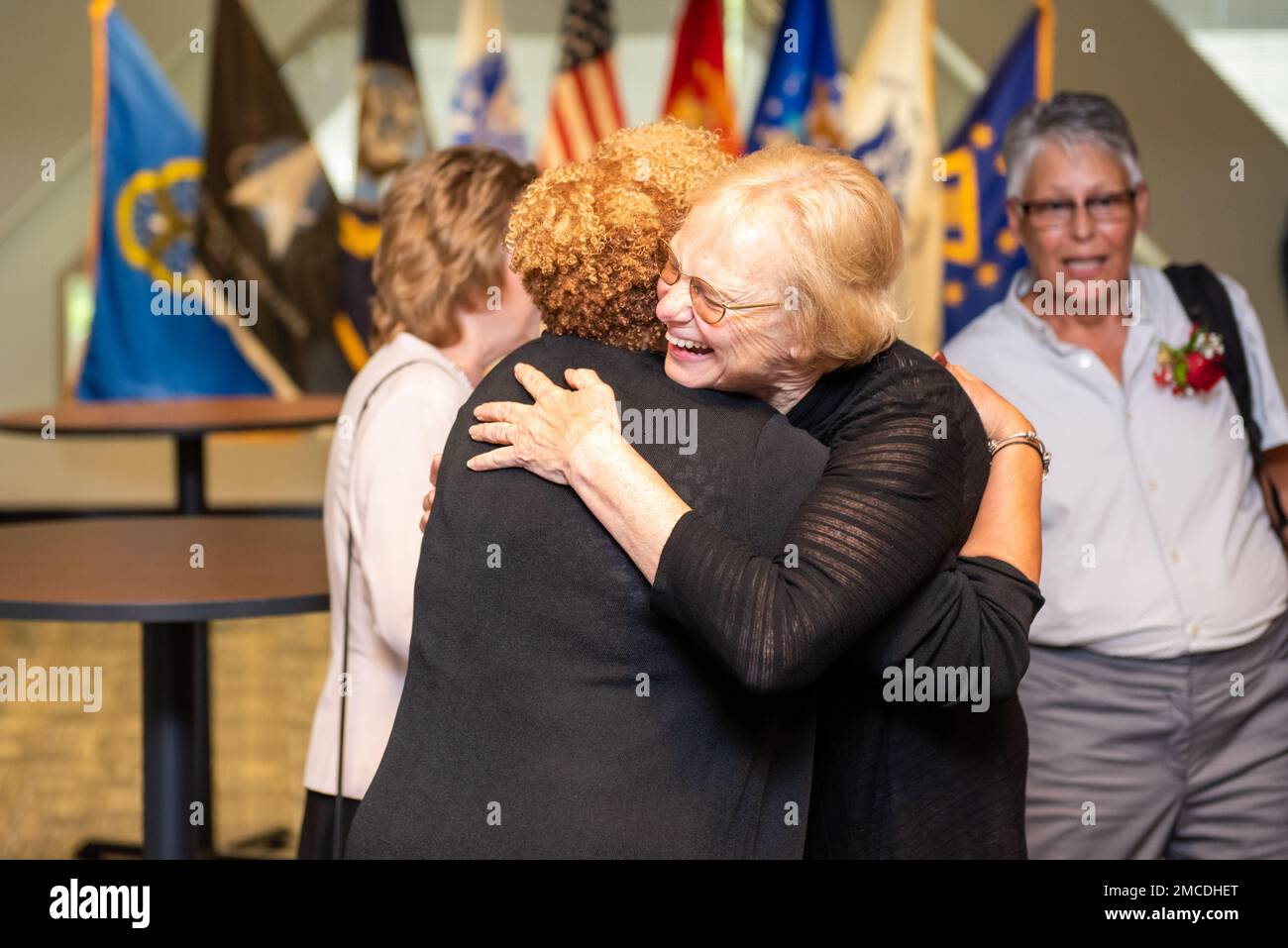 2020 inductee Debra Perry gets a hug from a friend. Fellow Hall of Fame ...