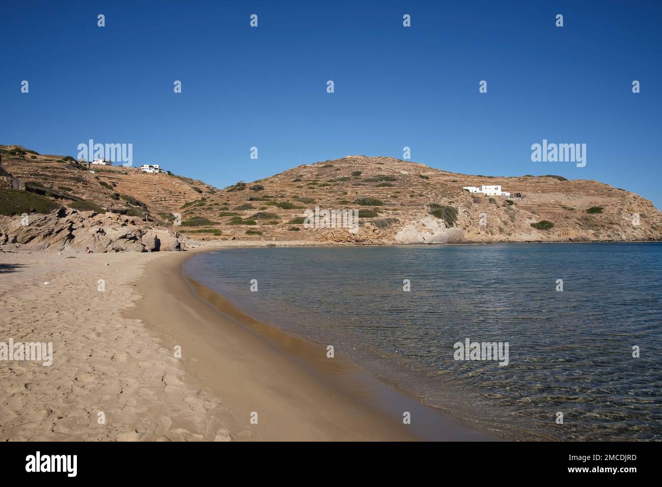 The stunning turquoise sandy beach of Kolitsani View in Ios Cyclades ...