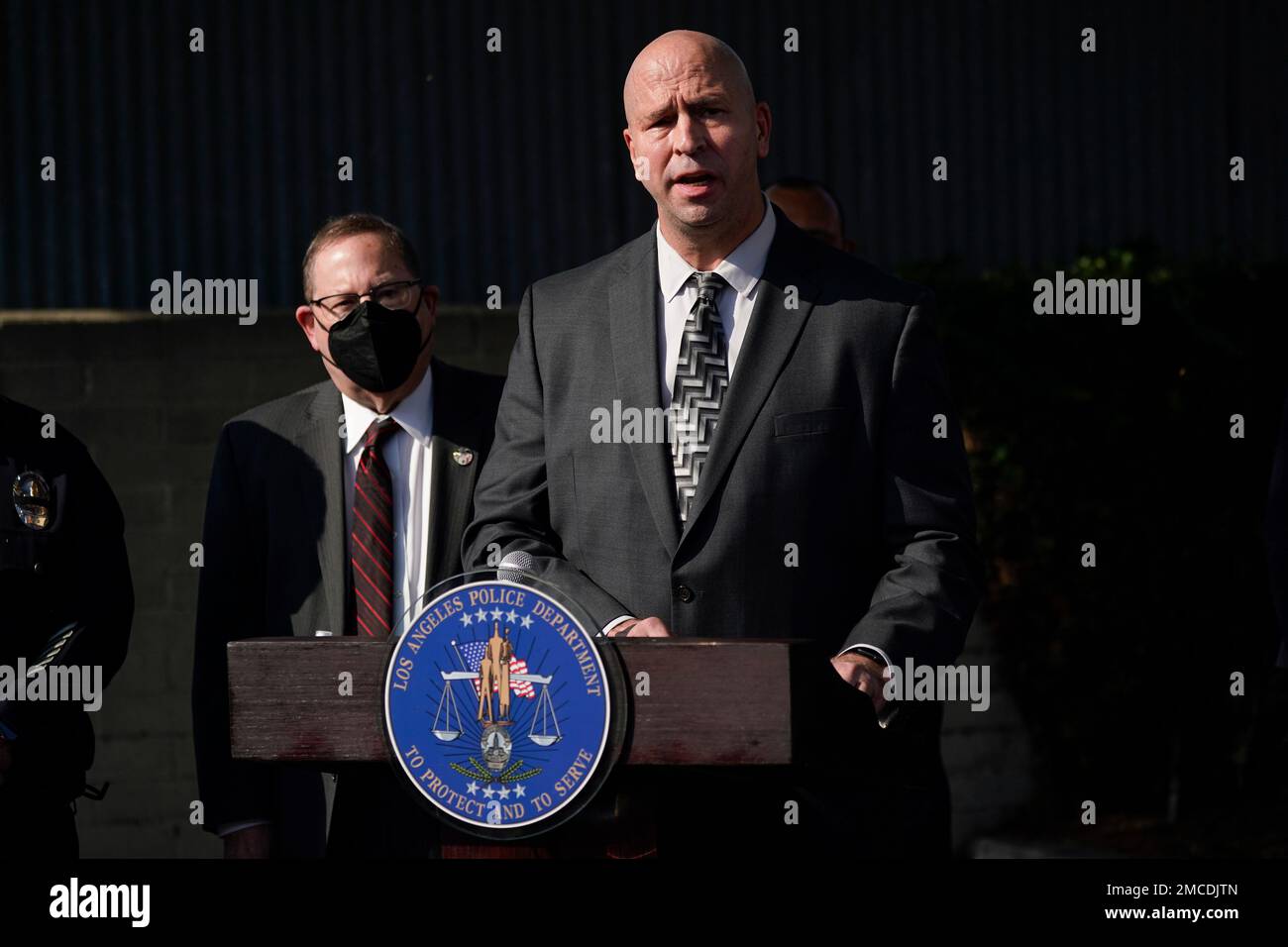 Los Angeles Police Department Lt. John Radtke speaks at a news ...