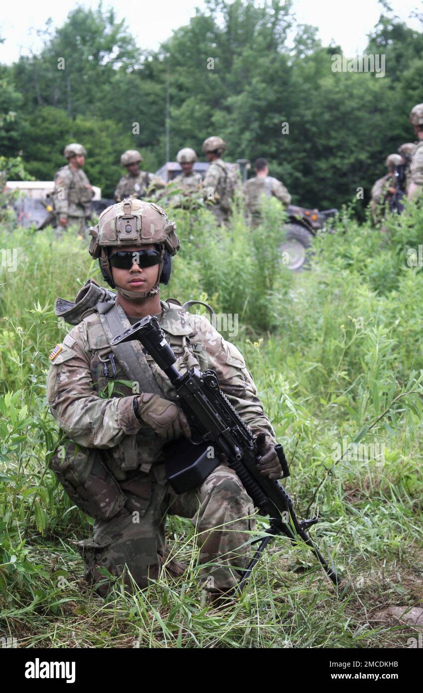 U.S. Army Spc. Paredes Richiez, an infantryman assigned to Alpha Company, 1st Battalion, 69th ...