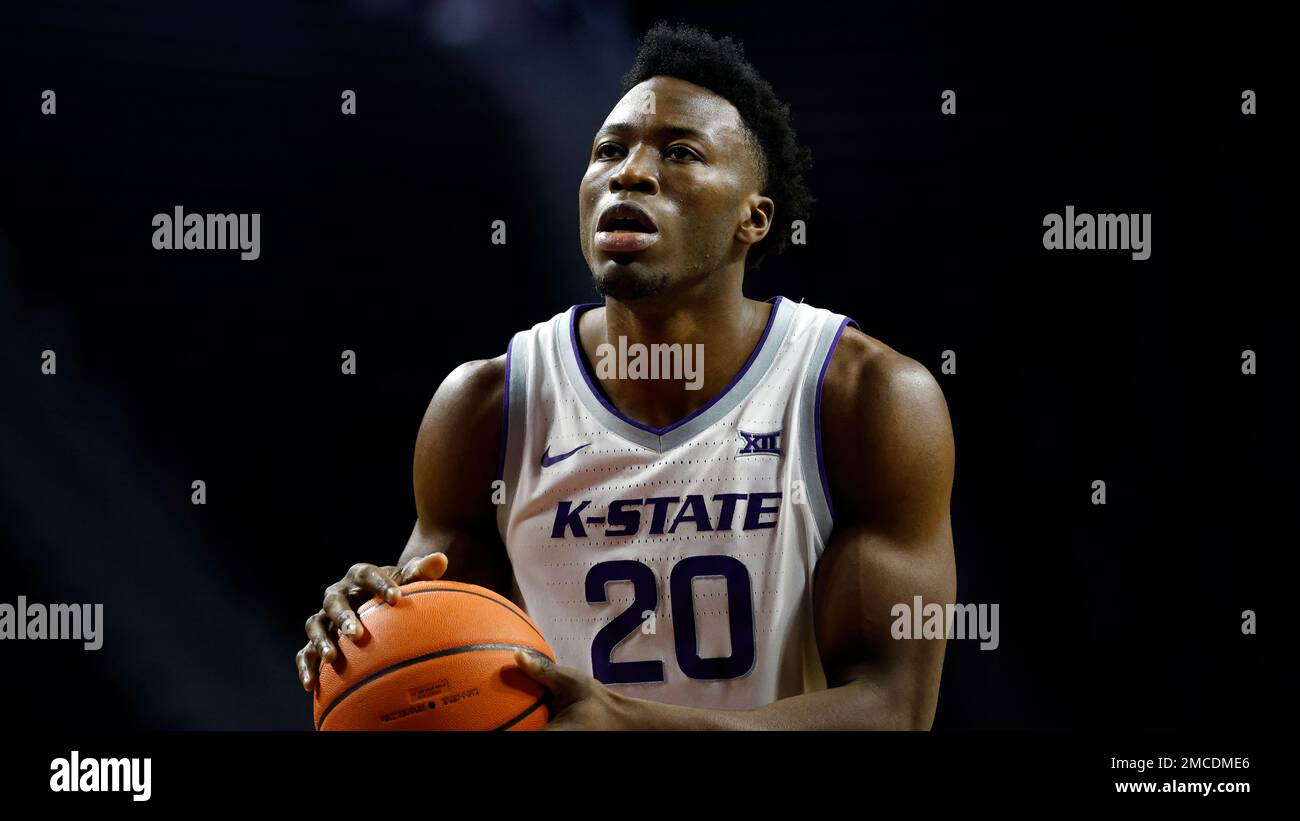 Kansas State forward Kaosi Ezeagu during an NCAA college basketball ...