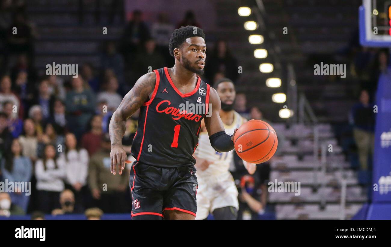 Houston's Jamal Shead during the first half of an NCAA college ...