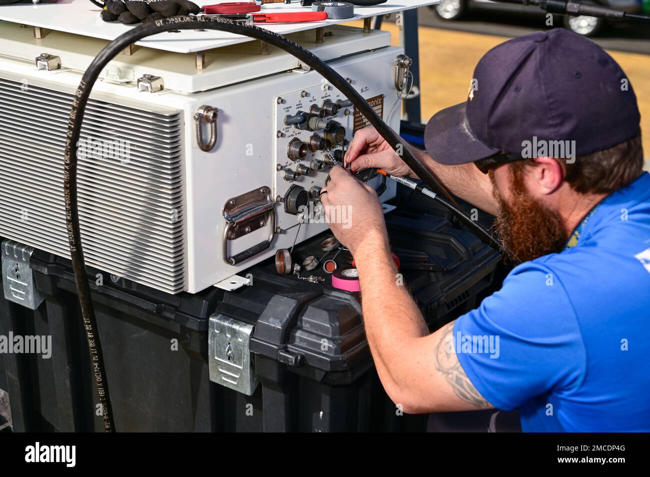Jered Herndon, a telemetry technician in the Performance Assessment ...